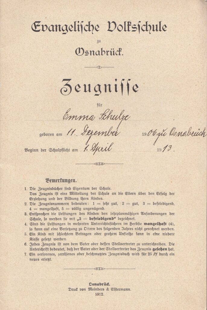 Zeugnisse – Osnabrücker Schulmuseum